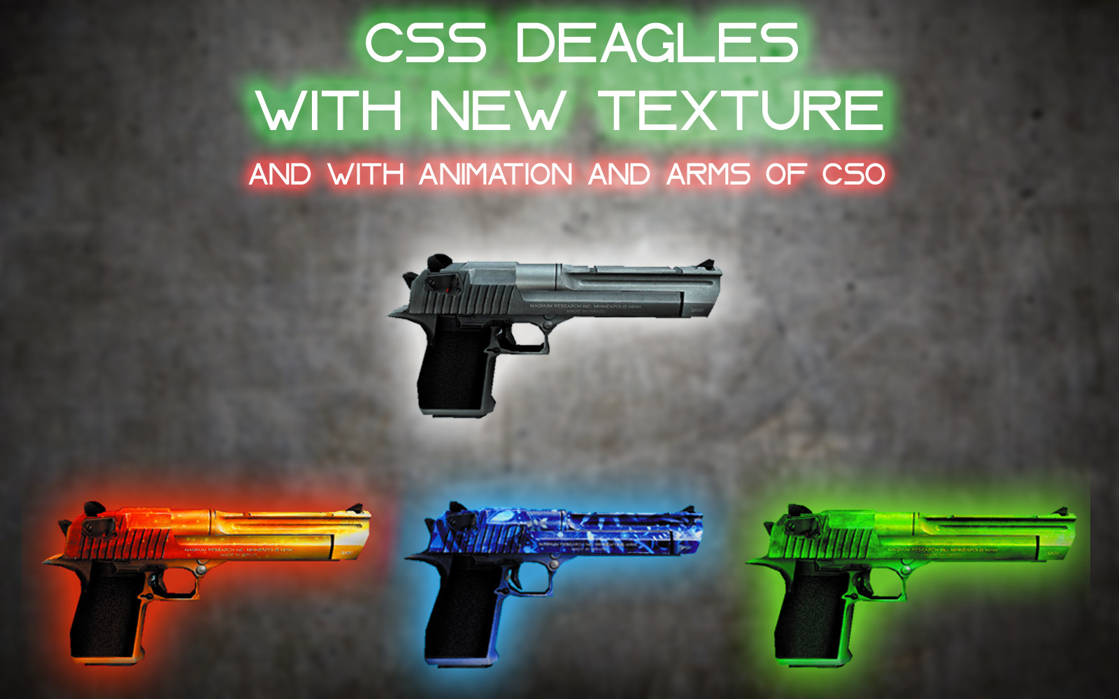 CSS-Deagle in CS1.6 With ARM and Animations of CSO [Counter-Strike 1.6] [Mods]