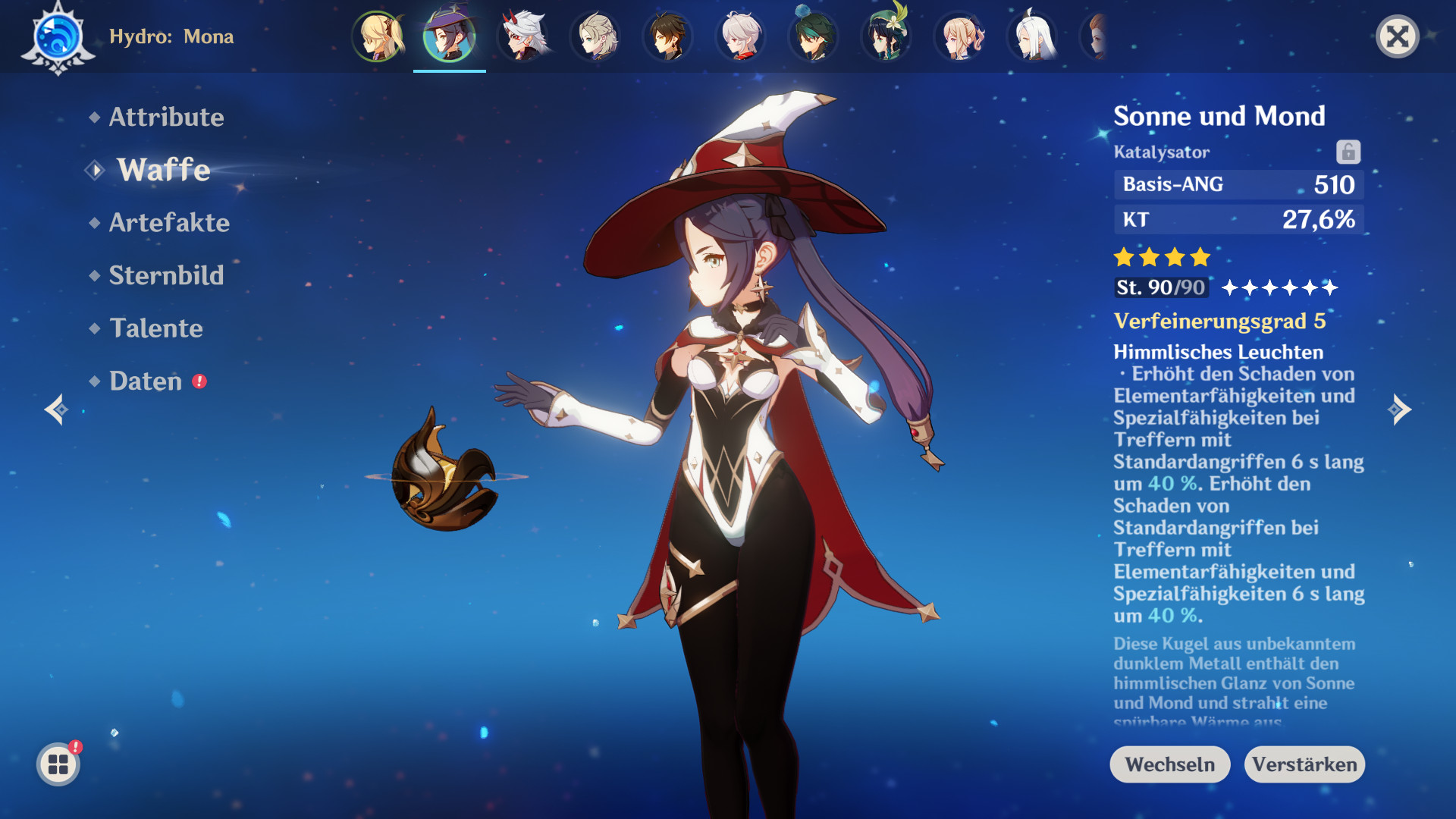 Christmas-themed Mona Mod for Genshin Impact | GI Mods