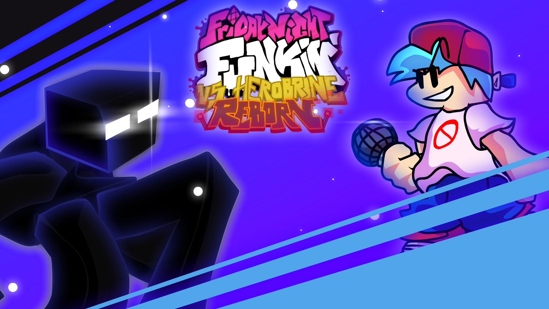 Herobrine-Reborn + Herobrine-Demo Mod for Friday Night Funkin' | FNF Mods