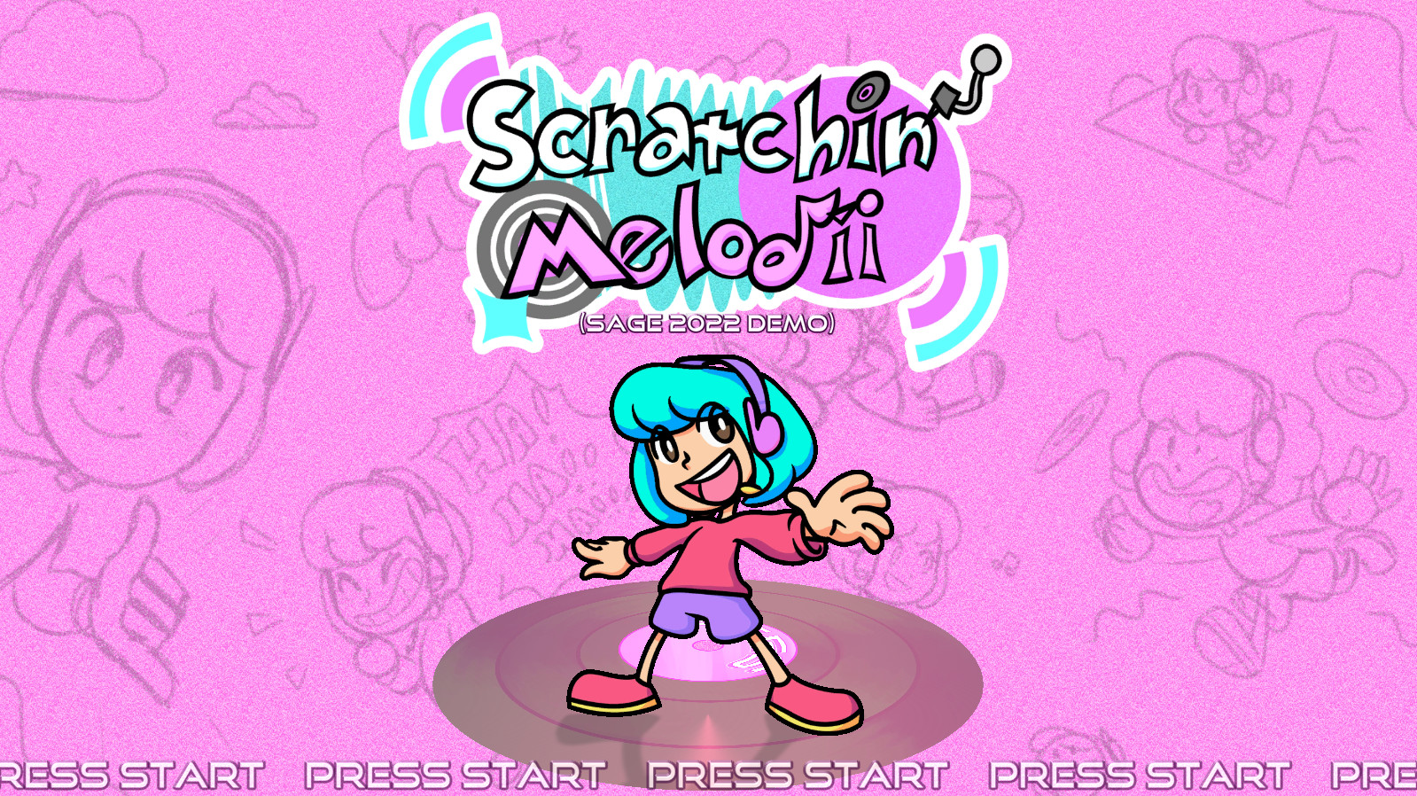 Blue Hair Melodii Mod for Scratchin' Melodii | SM Mods