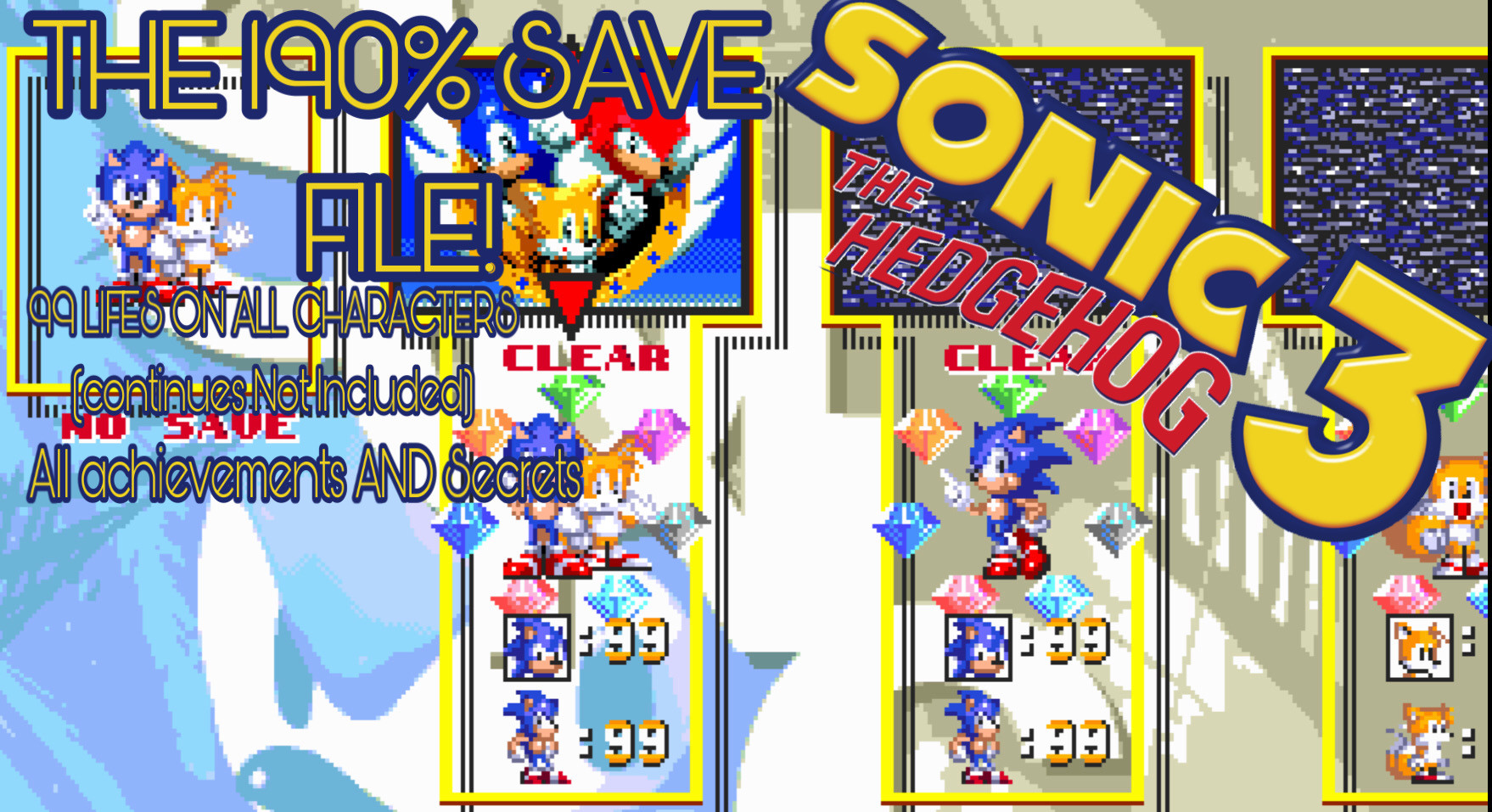 190% Save File Mod for Sonic 3 A.I.R. | S3AIR Mods