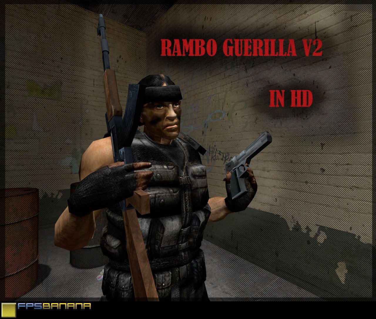 Rambo Guerilla V2 in HD Mod for Counter-Strike: Source | CS:S Mods