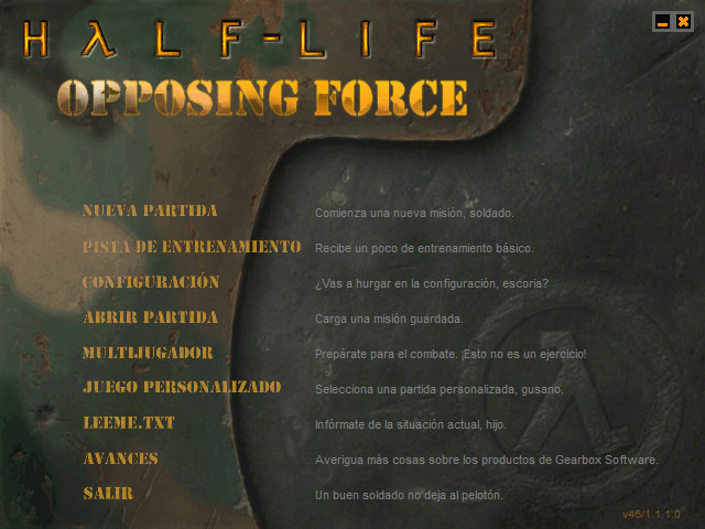 Opposing Force CD WON/Pre-Steam background Mod for Half-Life: Opposing Force | HL:OF Mods