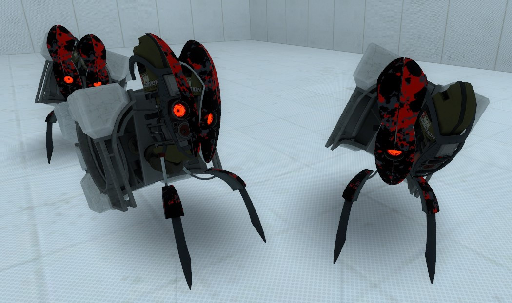 Red Pixel Camo Turrets [Portal 2] [Mods]