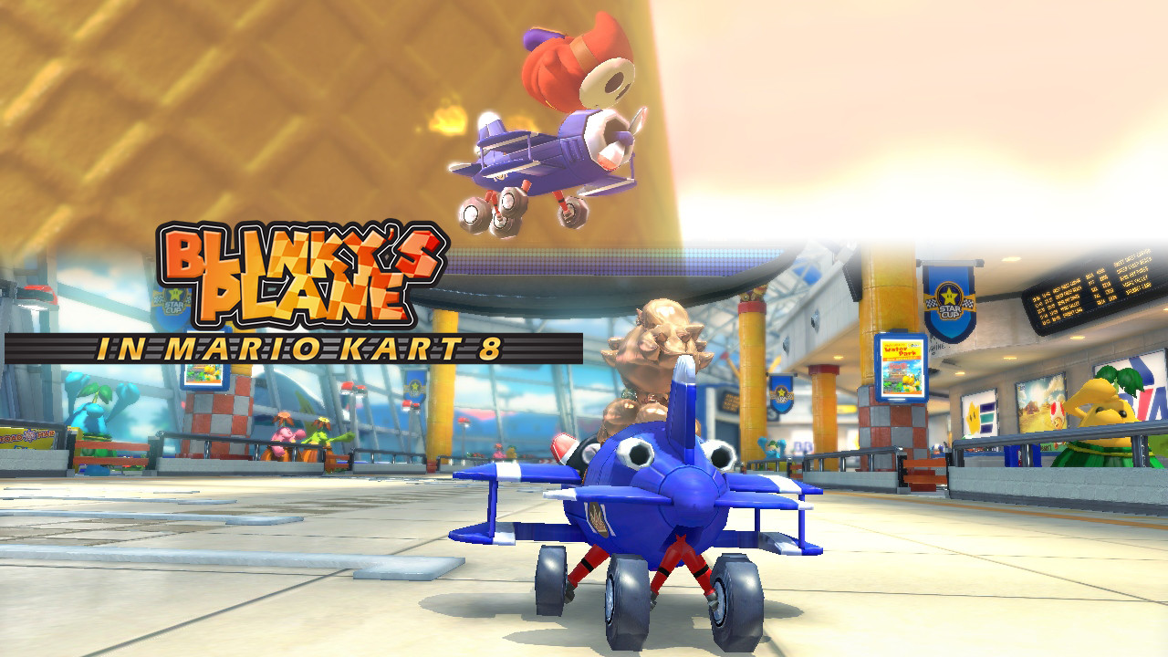 Arcade GP2 Blinky's Plane in MK8 Mod for Mario Kart 8 | MK8 Mods