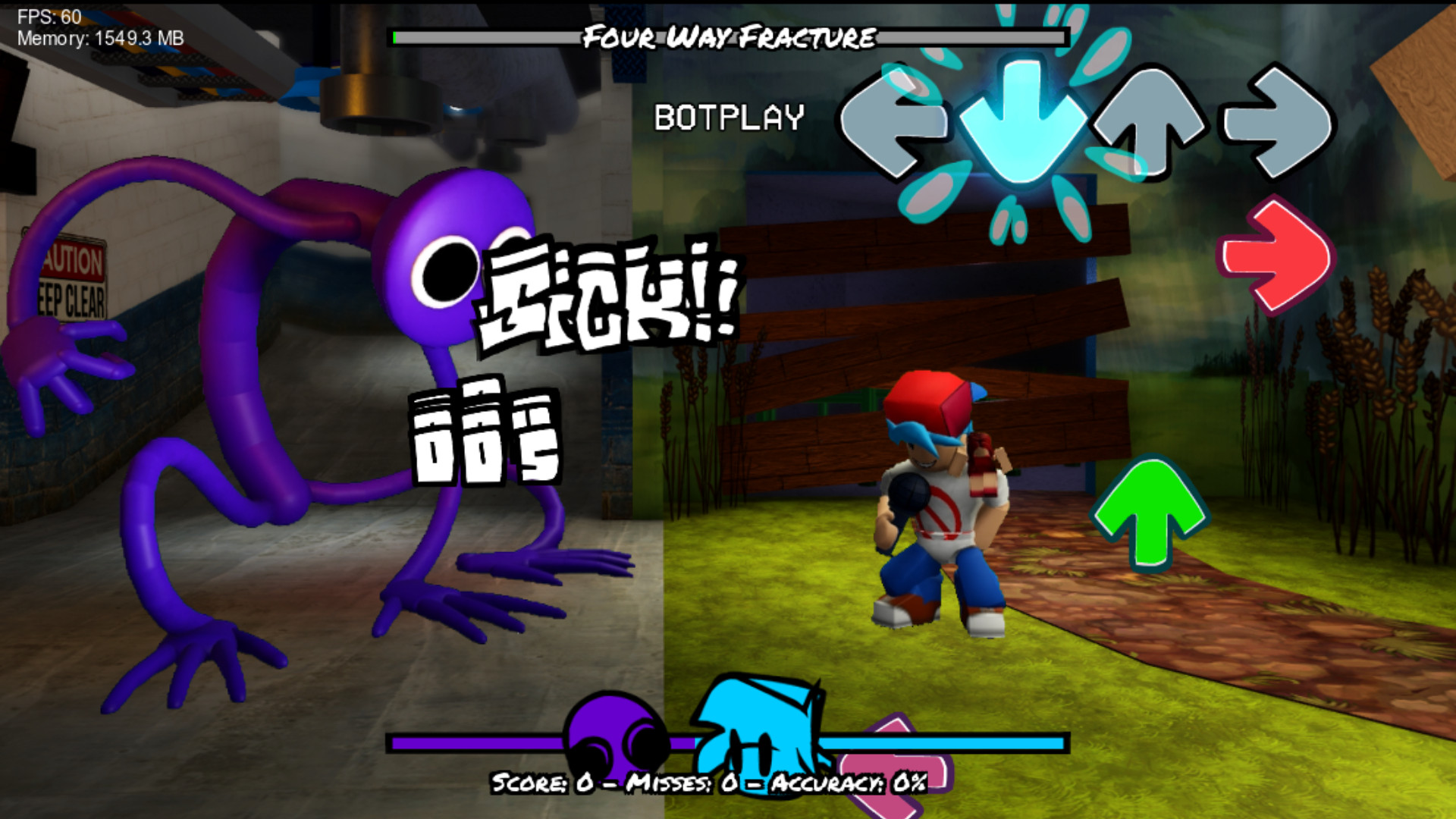 Rainbow friends sings Four way fracture Mod for Friday Night Funkin ...