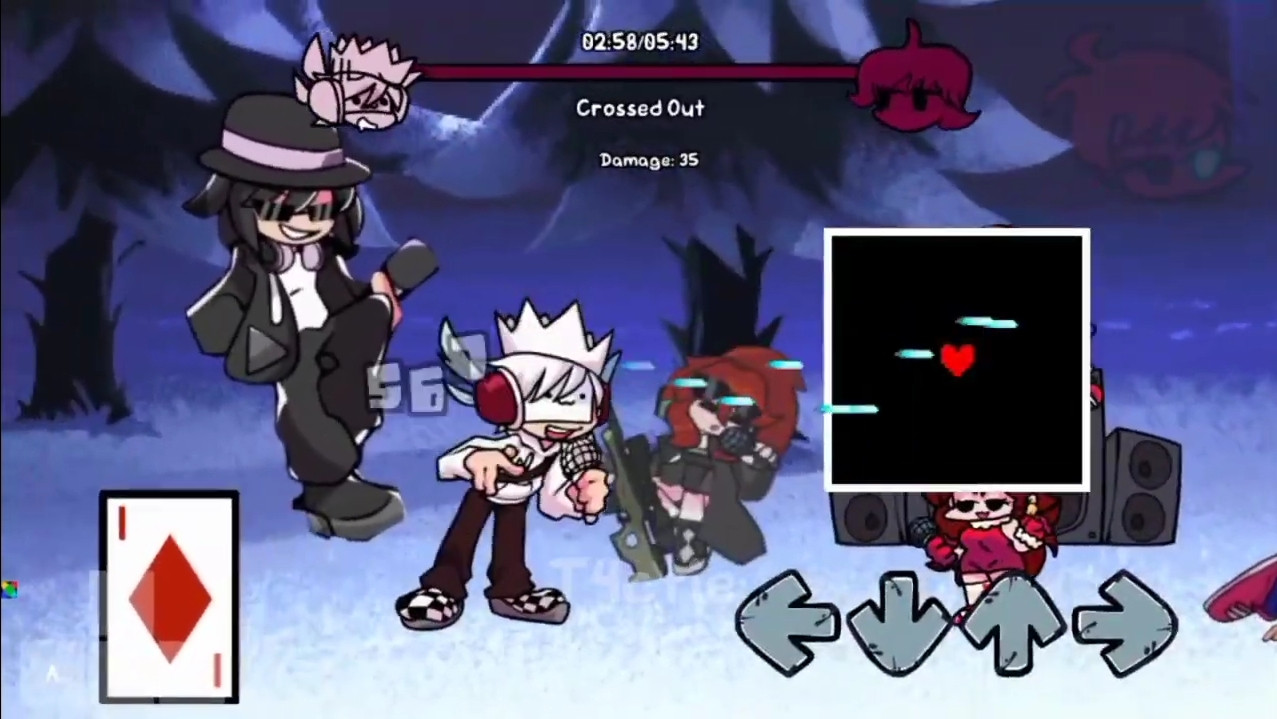 Gf vs Trakes Trio sings Crossed Out (Playable) [Friday Night Funkin ...