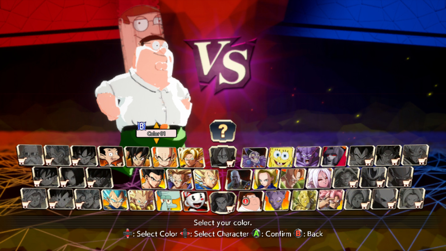 Peter Griffin over Majin Buu Mod for Dragon Ball FighterZ | DB:FZ Mods