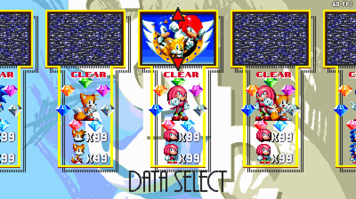 Mania Sprites On Data Select Screen Mod for Sonic 3 A.I.R. | S3AIR Mods