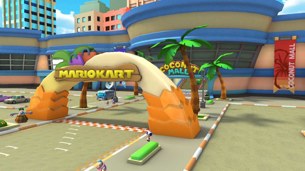 Coconut Mall with Wii Colors (+ Escalator bonus) [Mario Kart 8 Deluxe ...
