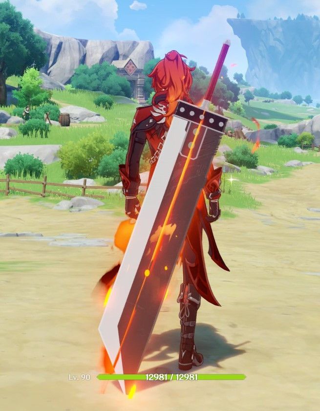 CLOUD'S SWORD OVER WOLF'S GRAVESTONE Mod for Genshin Impact | GI Mods