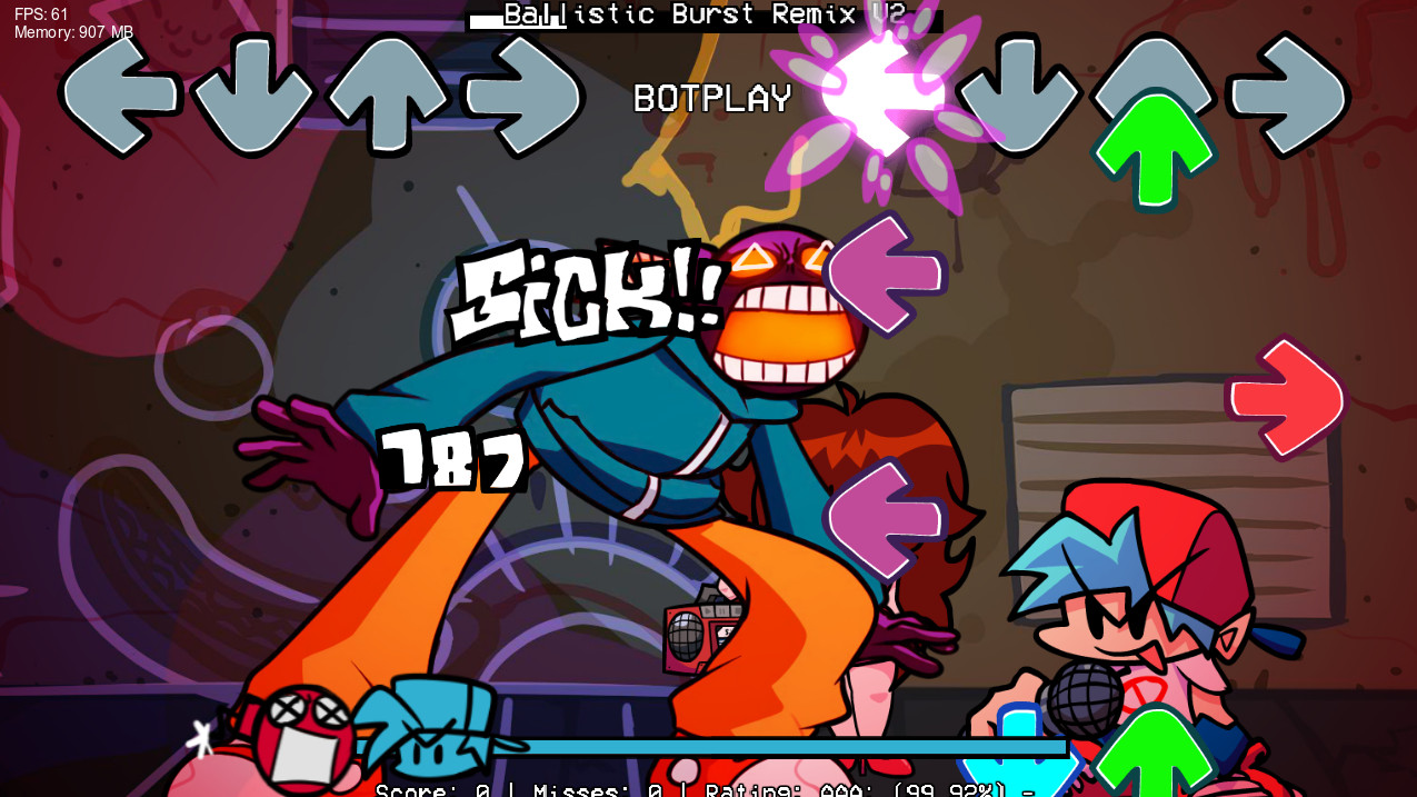 FNF - Ballistic Blue Burst Remix [ForWhitDEF] Mod for Friday Night Funkin' | FNF Mods