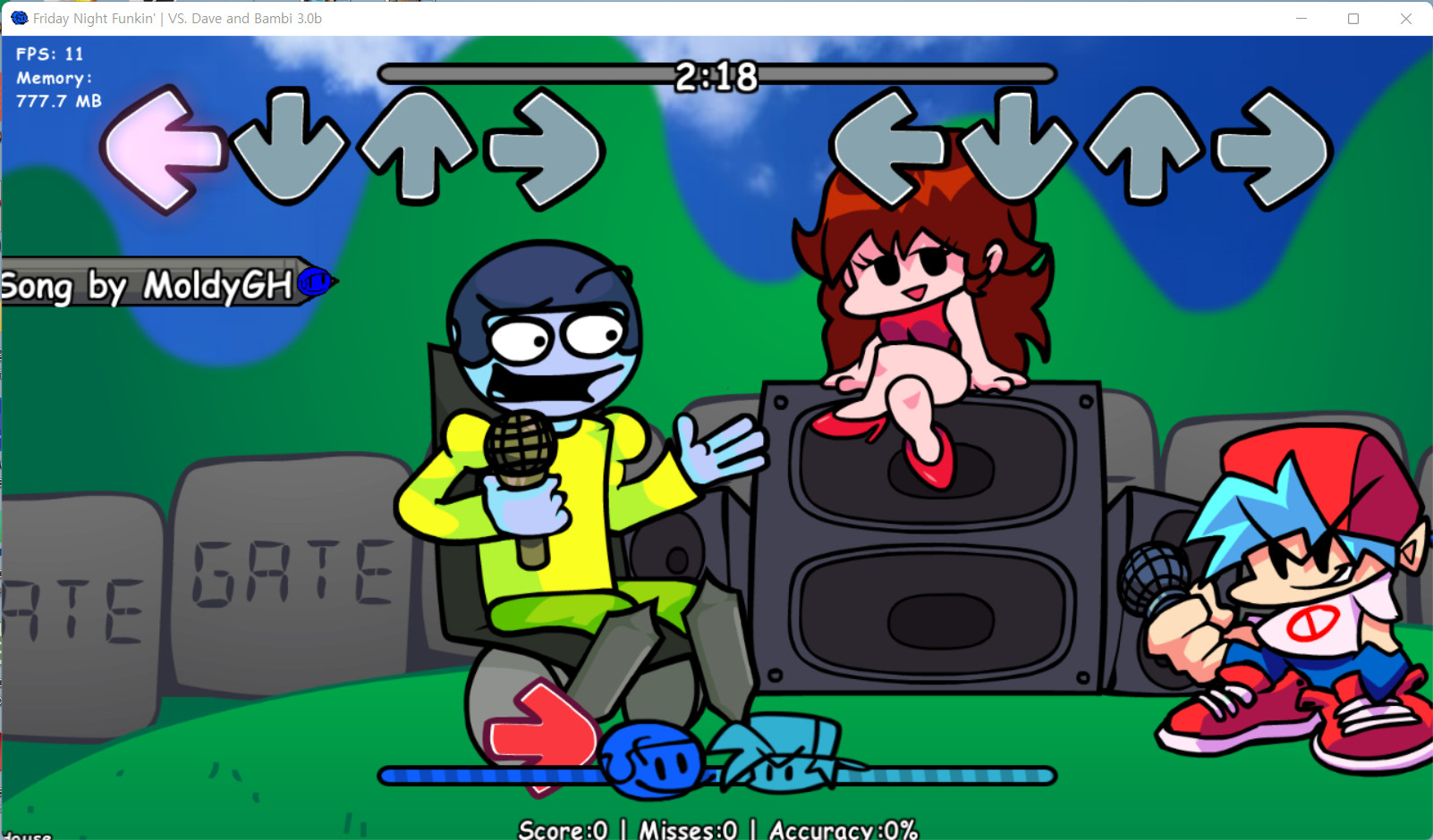 v.s. dave and bambi bootleg ver (funny game david) [Friday Night Funkin ...