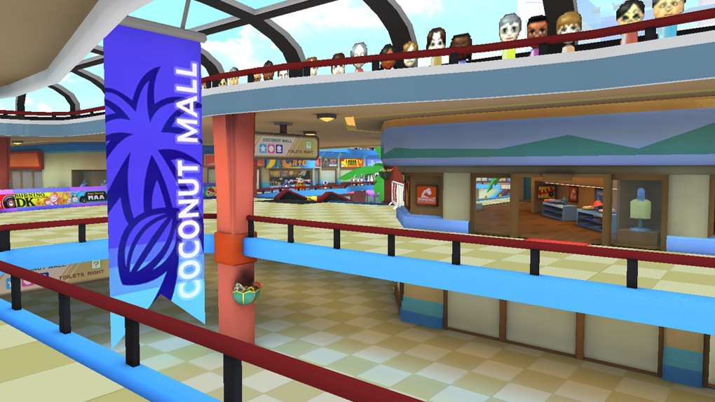 Coconut Mall with Wii Colors (+ Escalator bonus) [Mario Kart 8 Deluxe ...