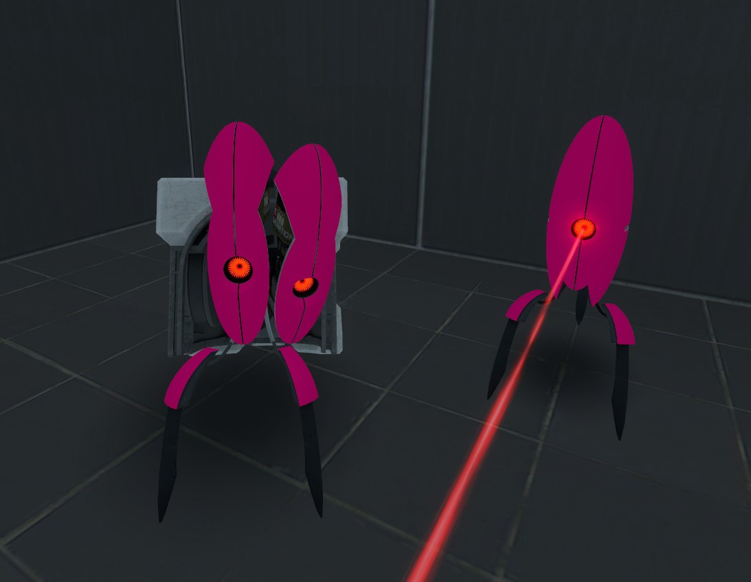 RGB Turrets (Animated) Mod for Portal 2 | P2 Mods