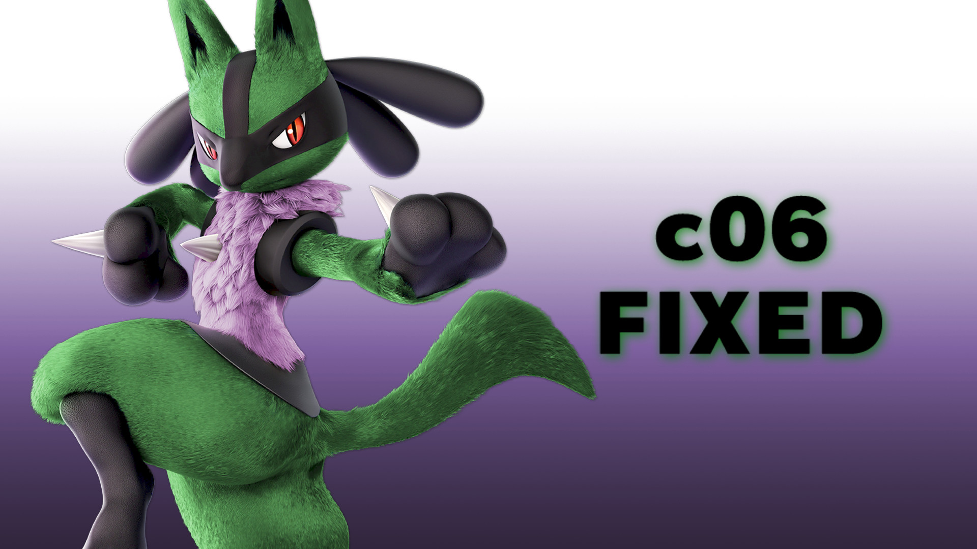 Fixed Green Lucario [Super Smash Bros. Ultimate] [Mods]