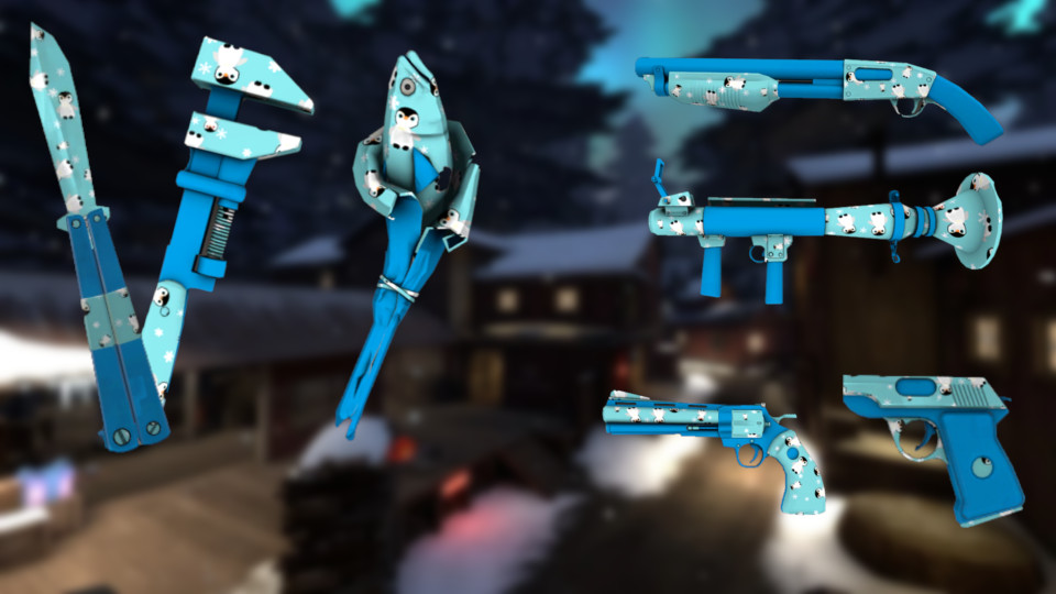 Penguin Plastered war paint. Mod for Team Fortress 2 | TF2 Mods