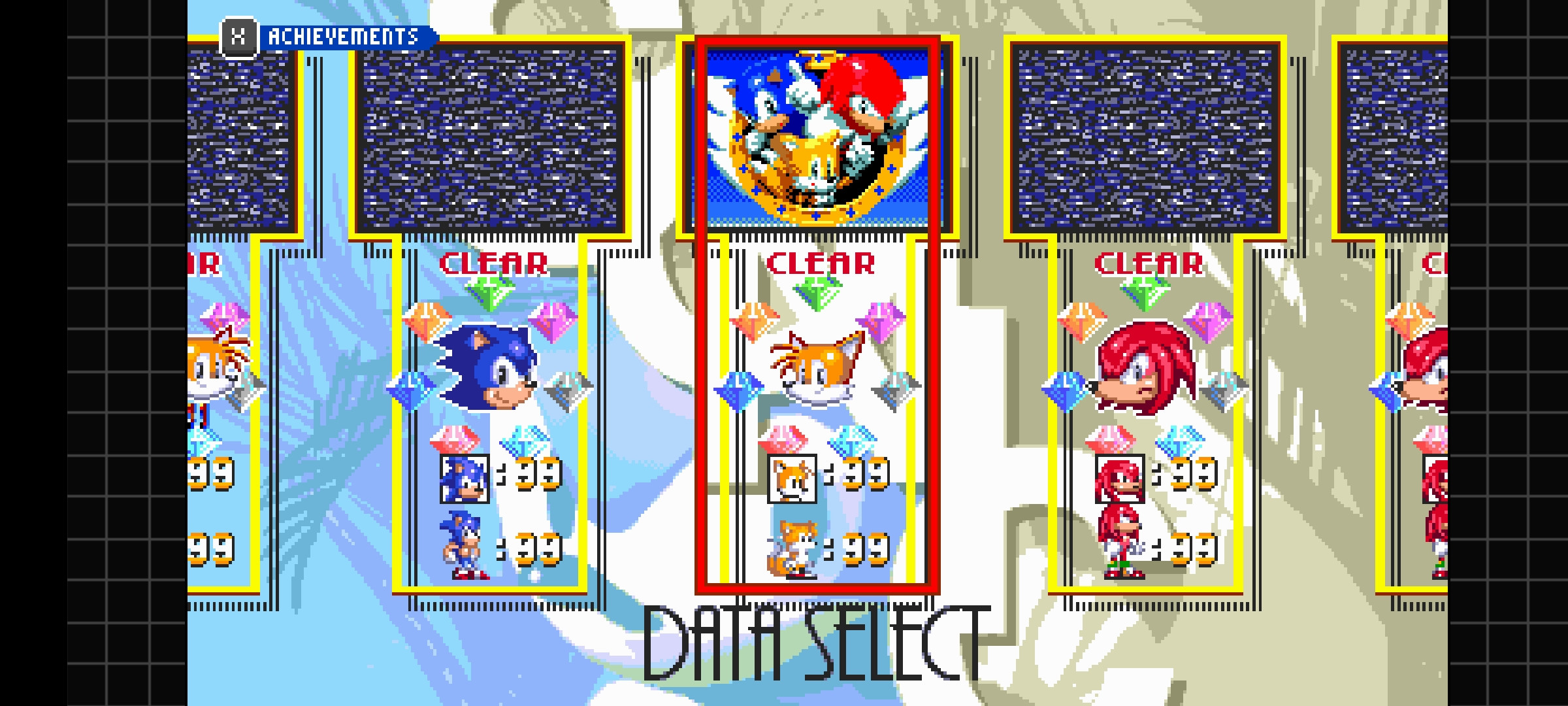 Mania Style Data Select Characters Sprites Mod for Sonic 3 A.I.R ...