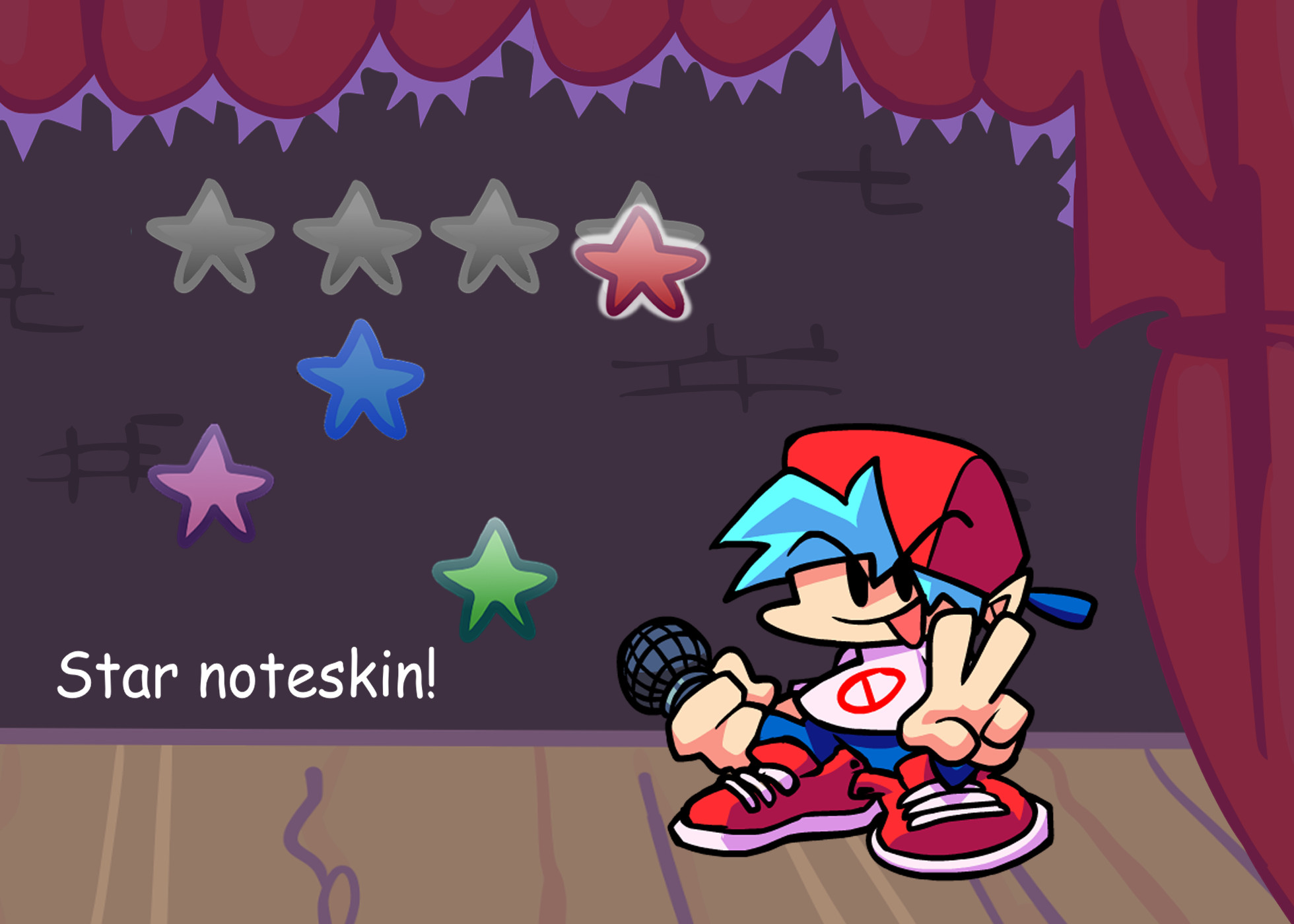 Star Noteskin! Mod for Friday Night Funkin' | FNF Mods
