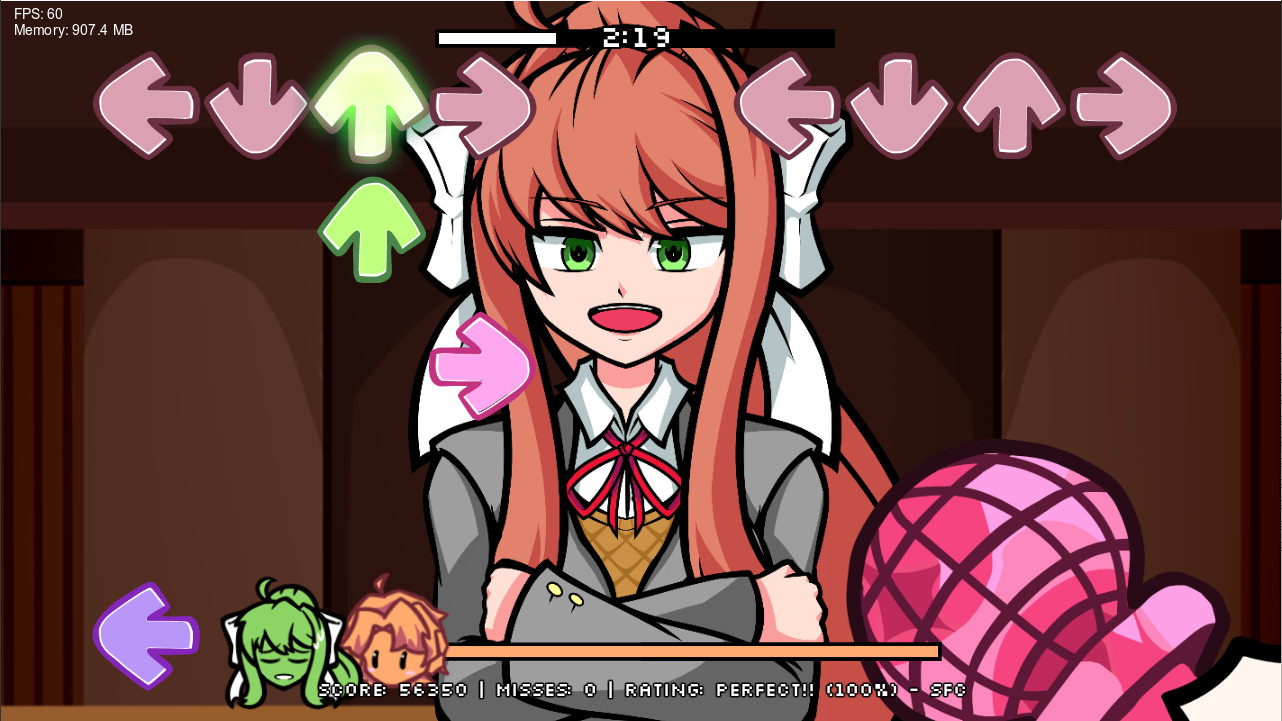 Invincible But monika and senpai sing it [Friday Night Funkin'] [Mods]