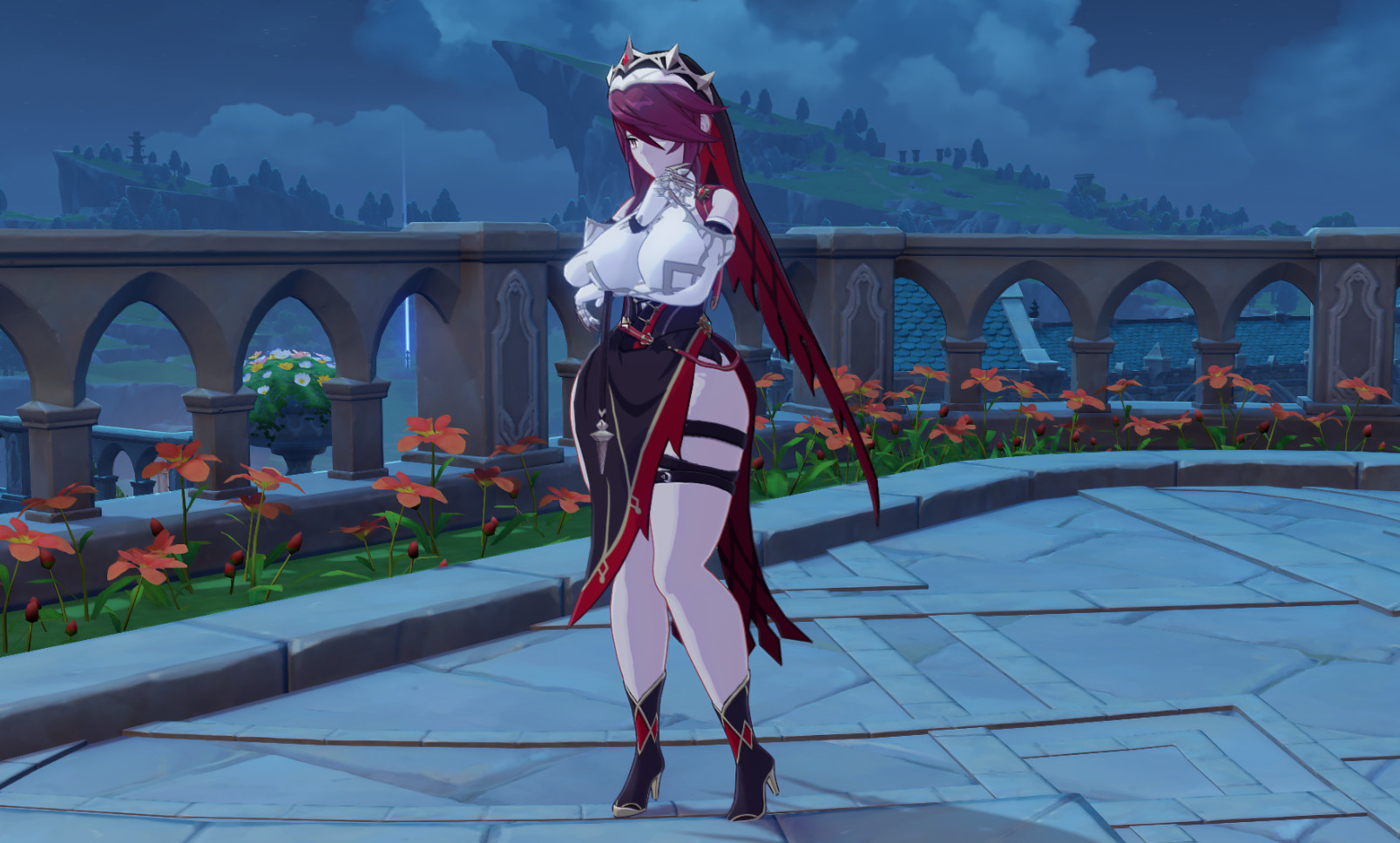 Extra Thicc Rosaria + Texture Edit Mod for Genshin Impact | GI Mods