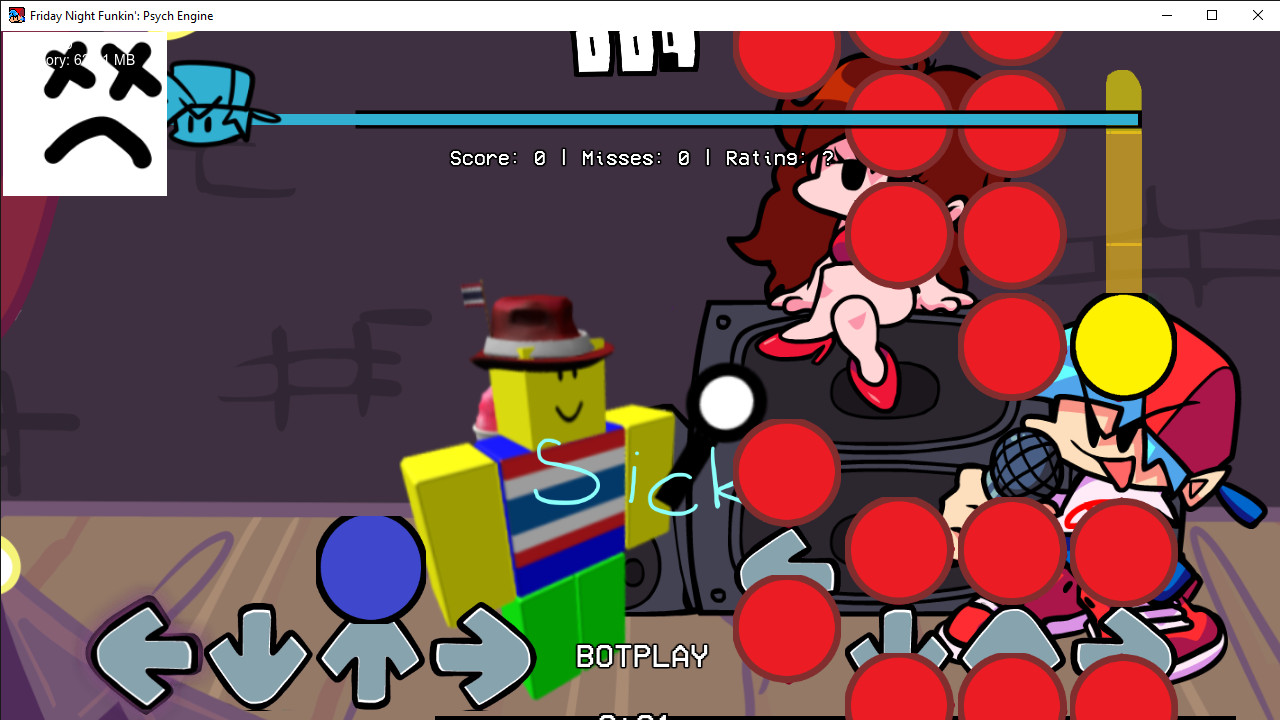 FNF Noodle Crazy Notes (Discontinous) [Friday Night Funkin'] [Mods]