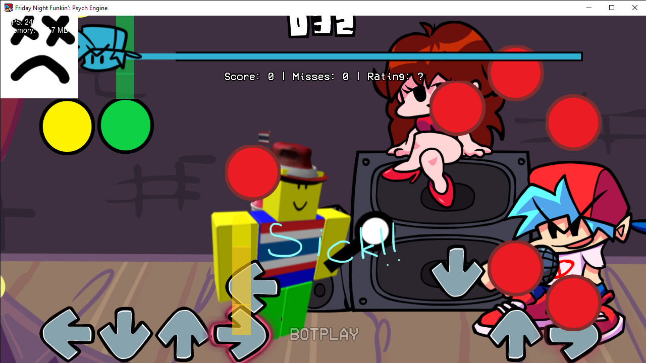 FNF Noodle Crazy Notes (Discontinous) [Friday Night Funkin'] [Mods]