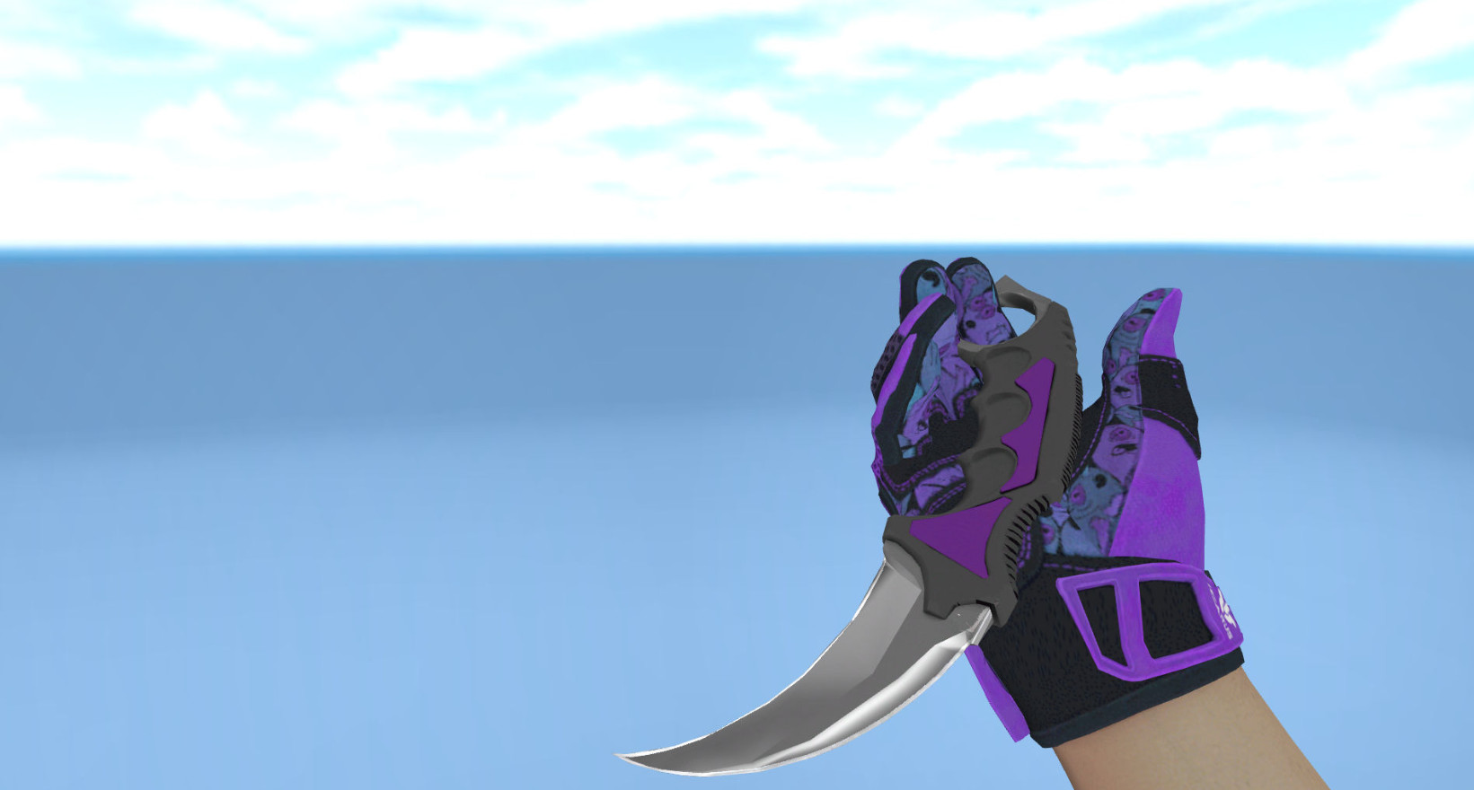HD Textured Ultraviolet Karambit [Knife] Mod for Counter-Strike 1.6 ...