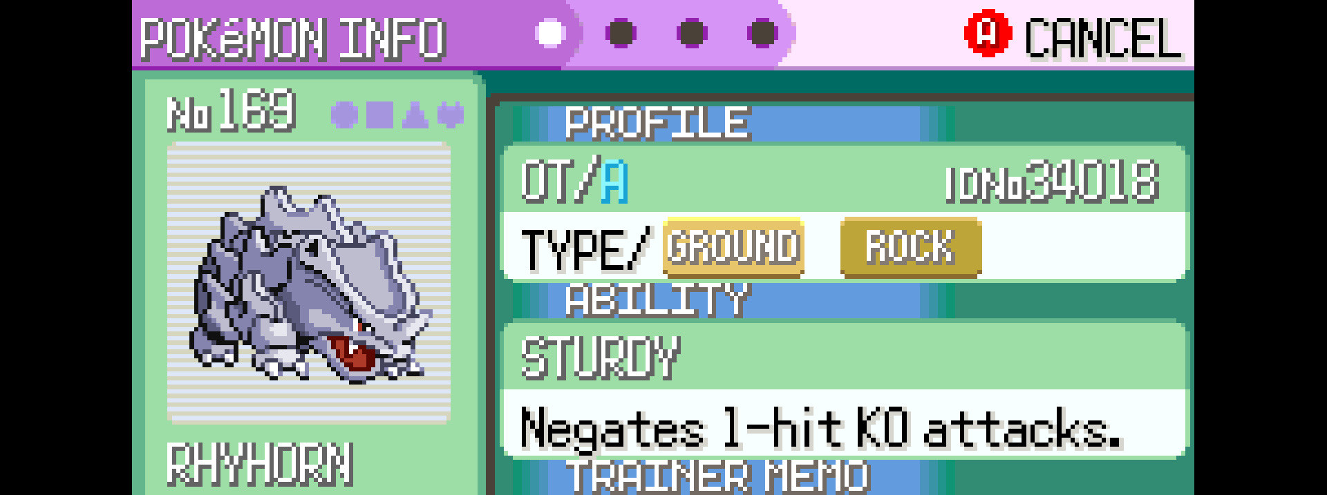 Wild Brock's Rhyhorn [Pokemon Emerald] [Mods]