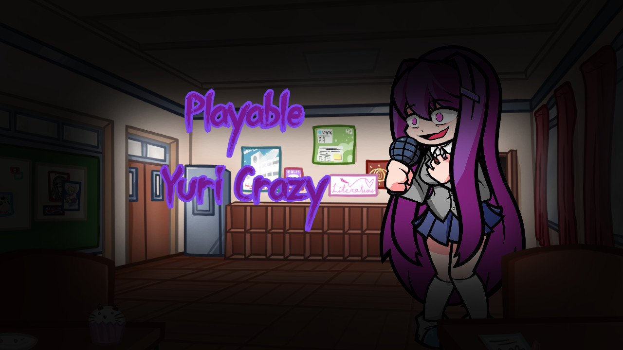 Playable Yuri Crazy Mod for Friday Night Funkin' | FNF Mods