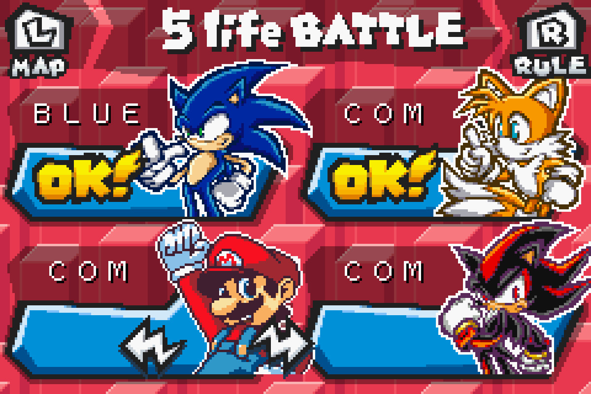 Super Mario Over Knuckles The Echidna Mod for Sonic Battle | SB Mods