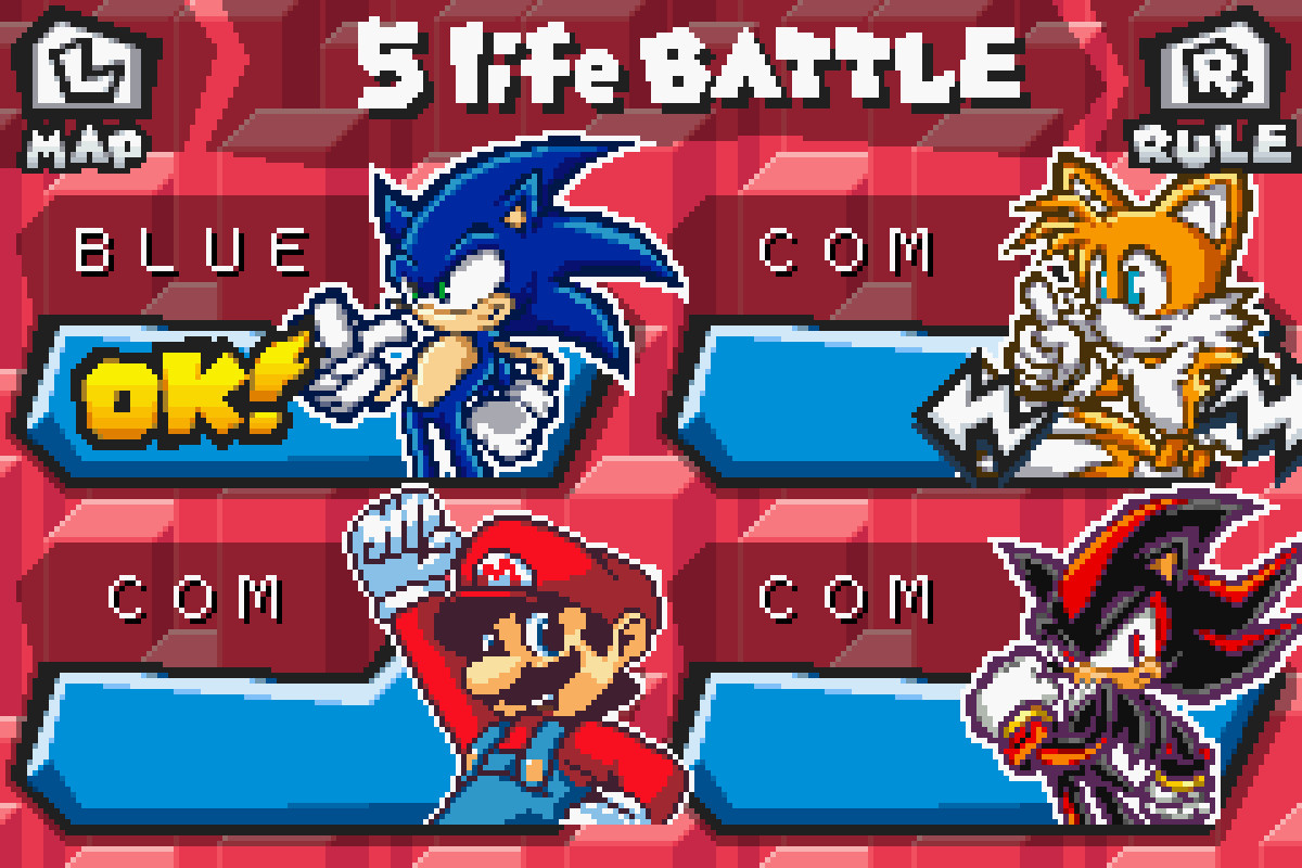 Super Mario Over Knuckles The Echidna Mod for Sonic Battle | SB Mods