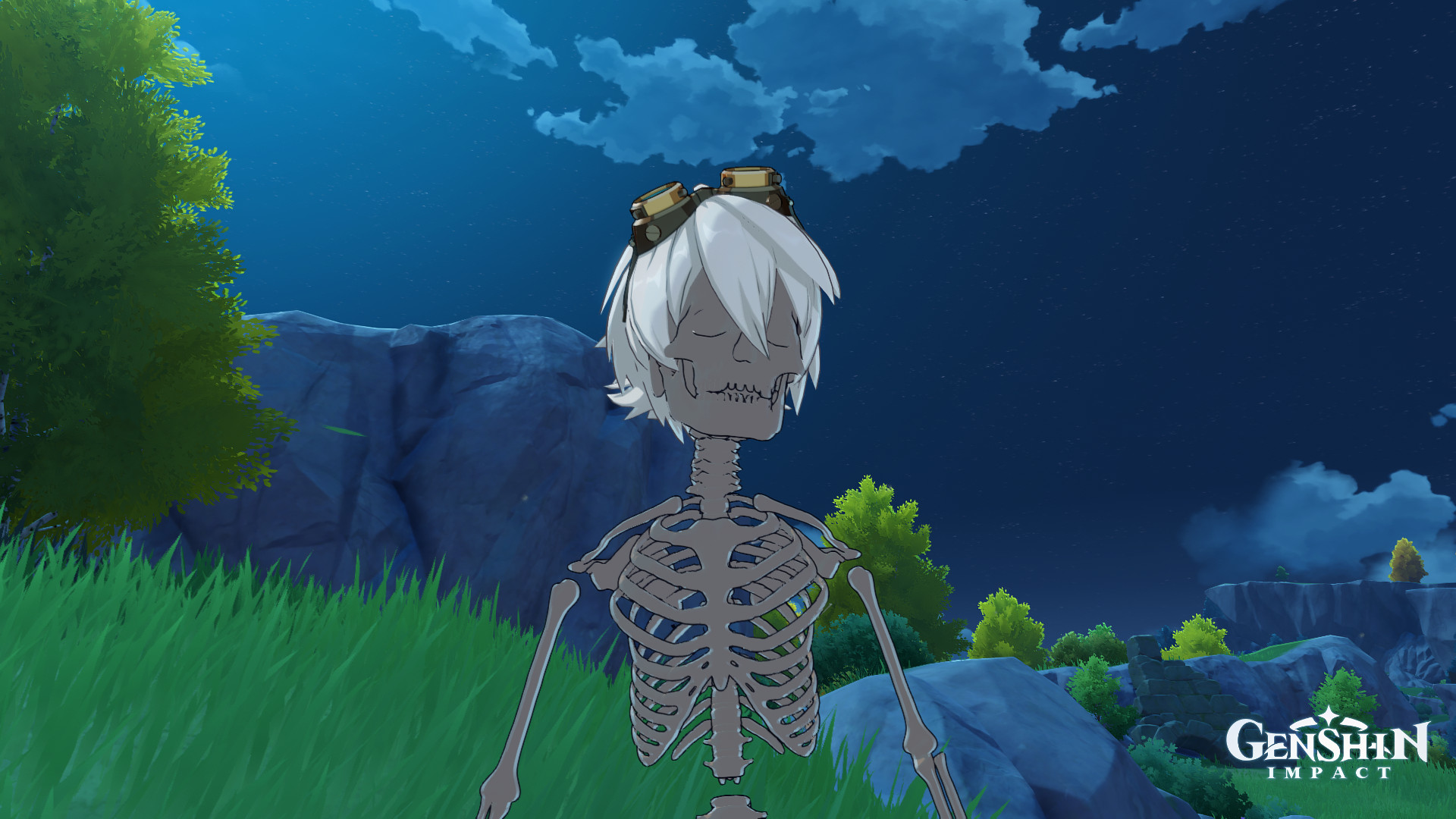 Bennett Skeleton Halloween special nude Mod for Genshin Impact | GI Mods