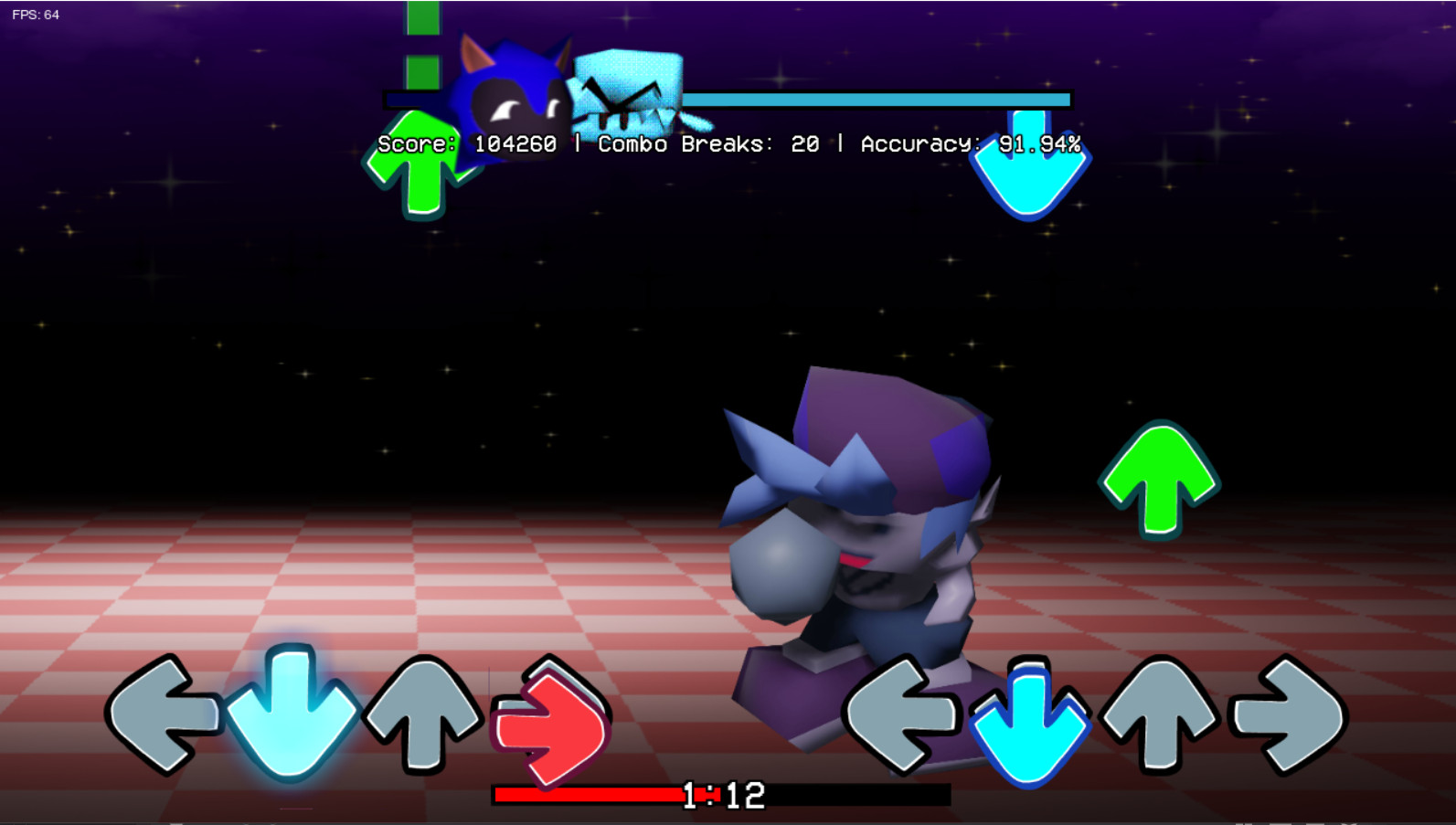 Sonic.EXE Xterion "Critical" Song Chart [Friday Night Funkin'] [Mods]