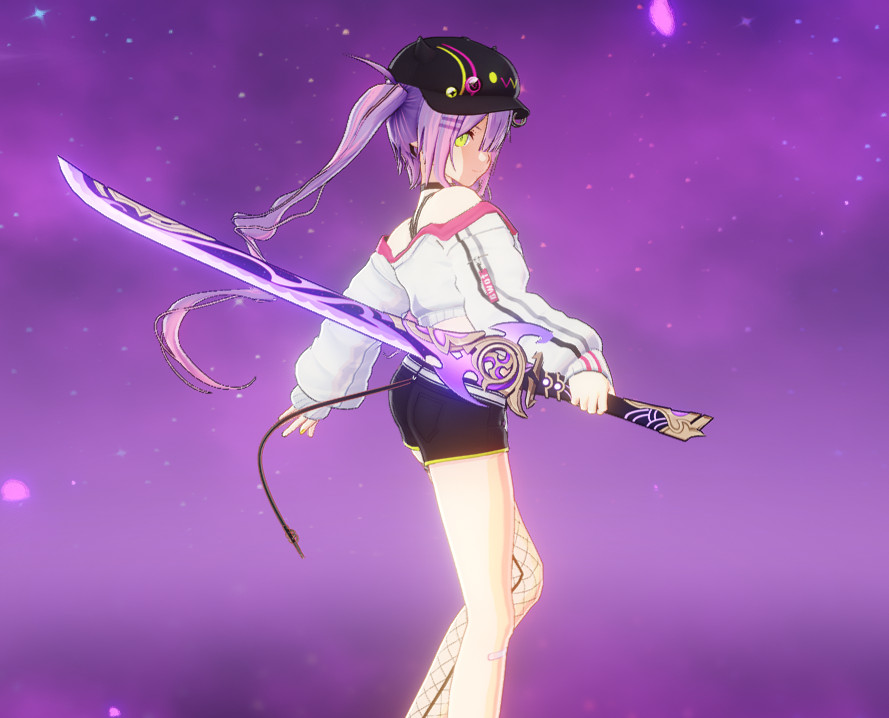 Tokoyami Towa as Keqing Mod for Genshin Impact | GI Mods