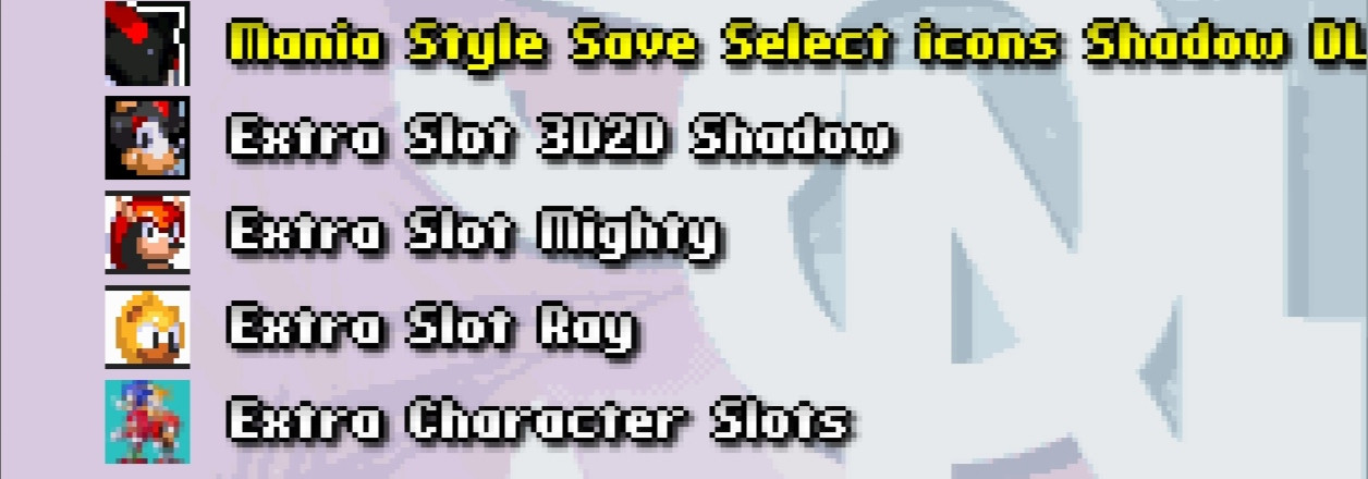 Mania Style Data Select Characters Sprites Mod for Sonic 3 A.I.R ...
