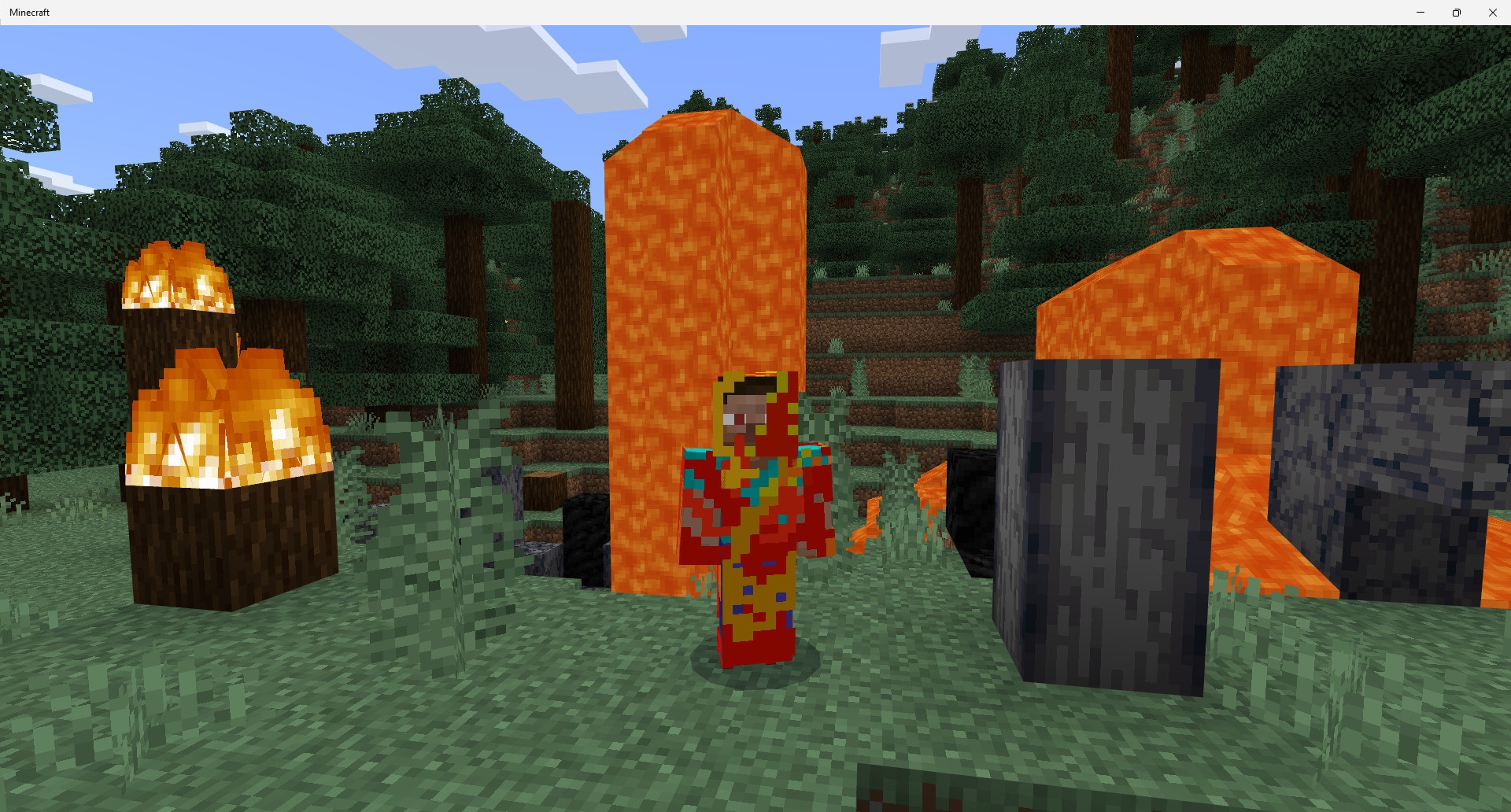 fire steve (skin) [Minecraft: Bedrock Edition] [Mods]