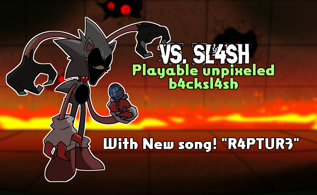 Playable Unpixeled Sl4sh! Mod for Friday Night Funkin' | FNF Mods