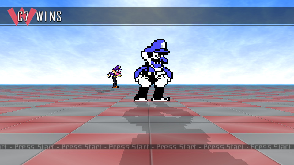 Waluigi's Retro Costume (Mario Tennis (GBC)) Mod for Super Smash Bros ...