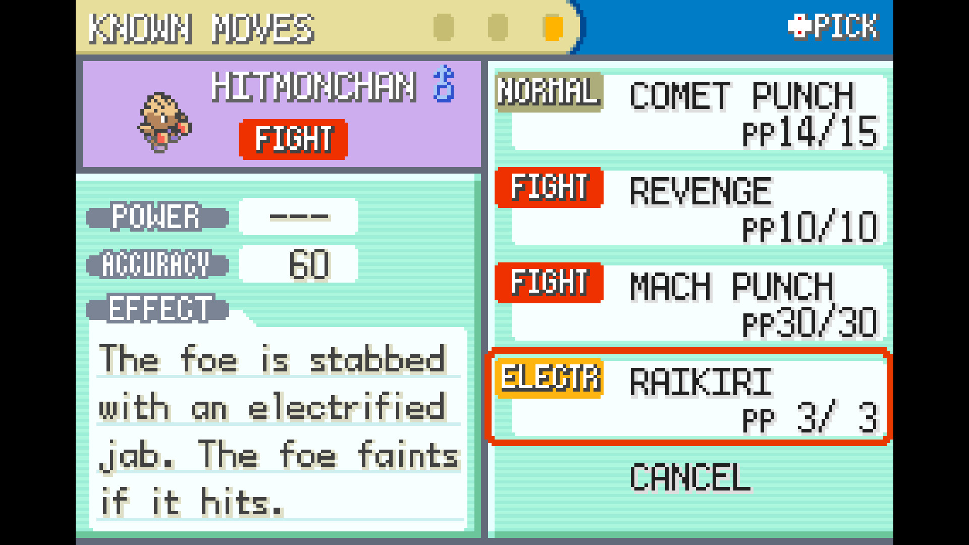 Raikiri Over Thunder Punch [Pokemon FireRed and LeafGreen] [Mods]