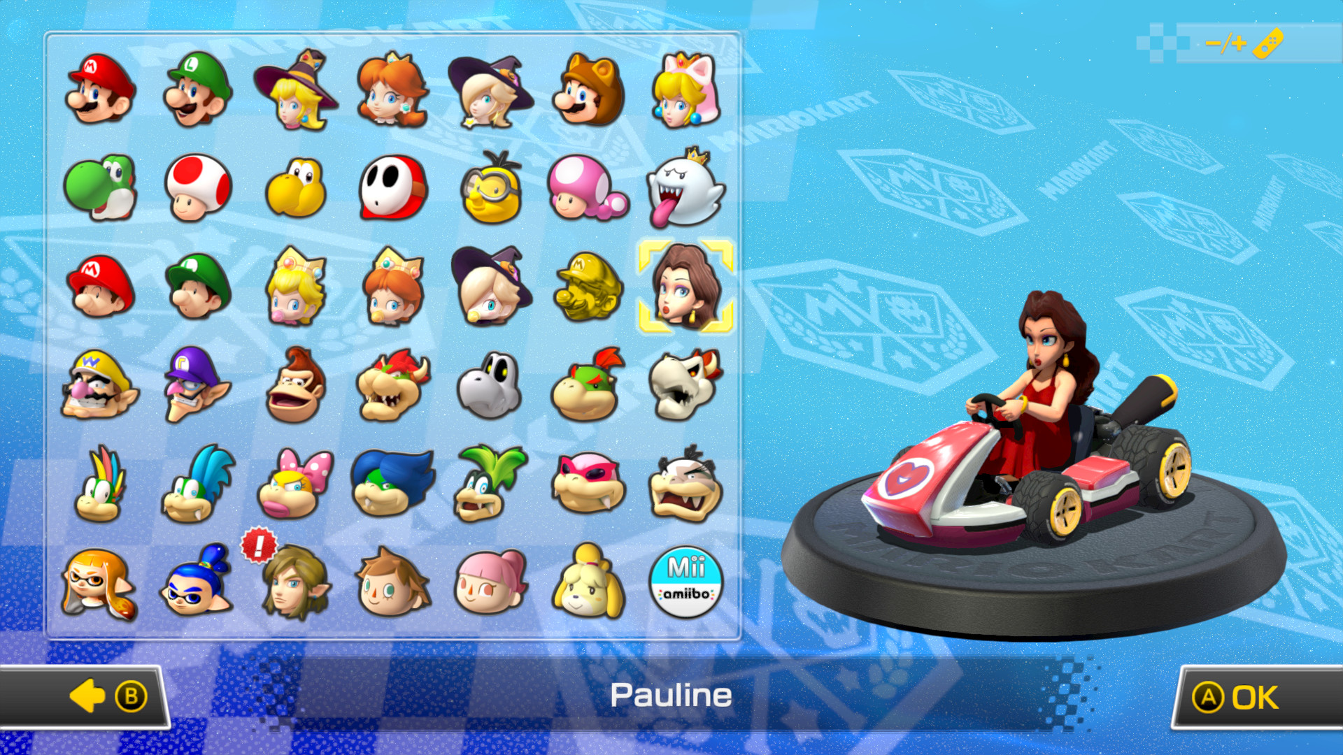 Full Pauline set over Pink Gold Peach Mod for Mario Kart 8 Deluxe ...