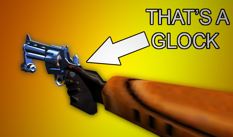 Cinematic revolver for Glock Mod for Half-Life | HL Mods