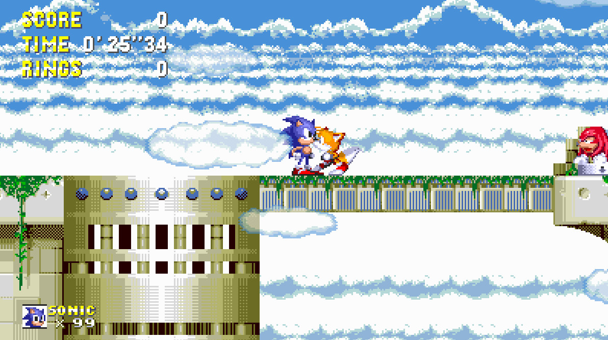 Sky sanctuary Sonic advance styled palette Mod for Sonic 3 A.I.R ...