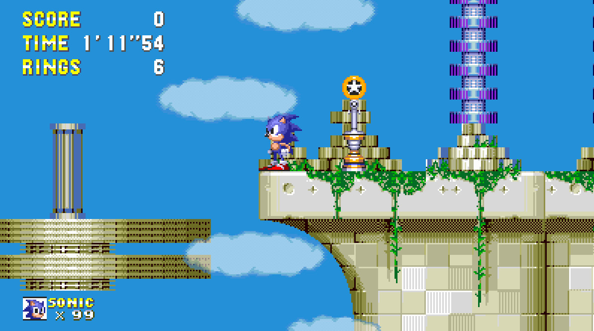 Sky sanctuary Sonic advance styled palette Mod for Sonic 3 A.I.R ...