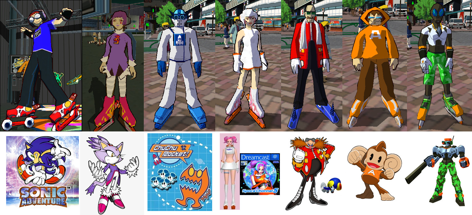 Sega Cosplay v.0.1beta Mod for Jet Set Radio | JSR Mods