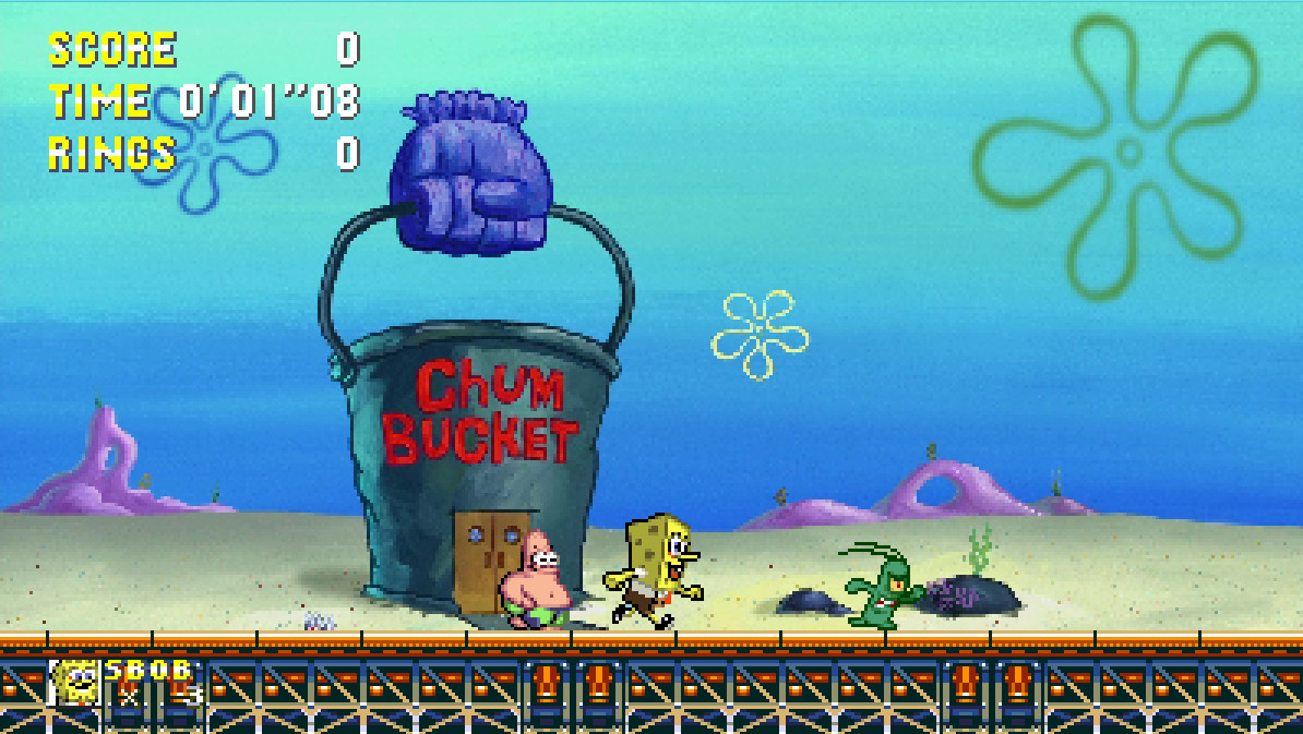 (3.7) SpongeBob The Sponge 3 A.I.R And Squidward Mod for Sonic 3 A.I.R ...
