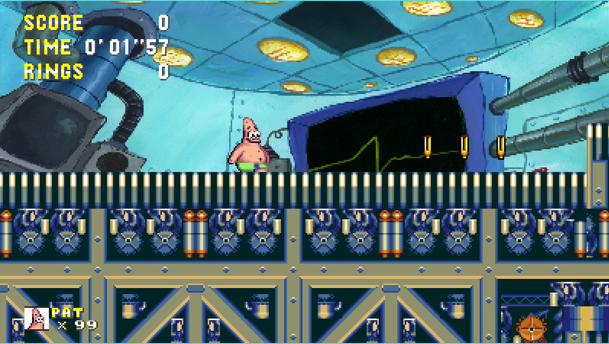 (3.7) SpongeBob The Sponge 3 A.I.R And Squidward Mod for Sonic 3 A.I.R ...