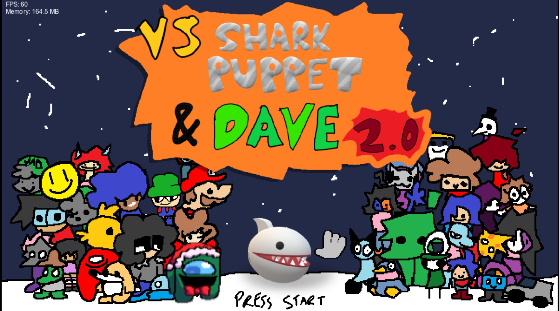 Vs Shark Puppet & Dave Mod for Friday Night Funkin' | FNF Mods