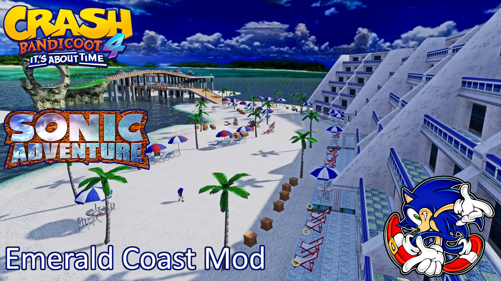 Crash Bandicoot 4 Sonic Adventure Emerald CoastMod Mod for Crash ...