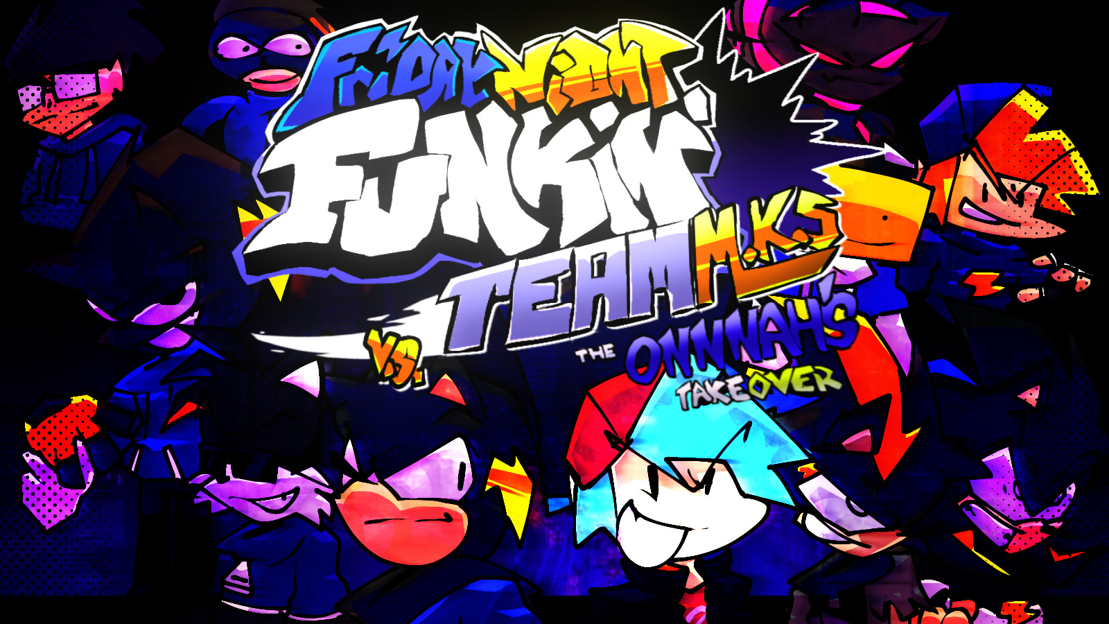 V.S. TEAM M.K.S: The onnnah's Takeover Mod for Friday Night Funkin ...